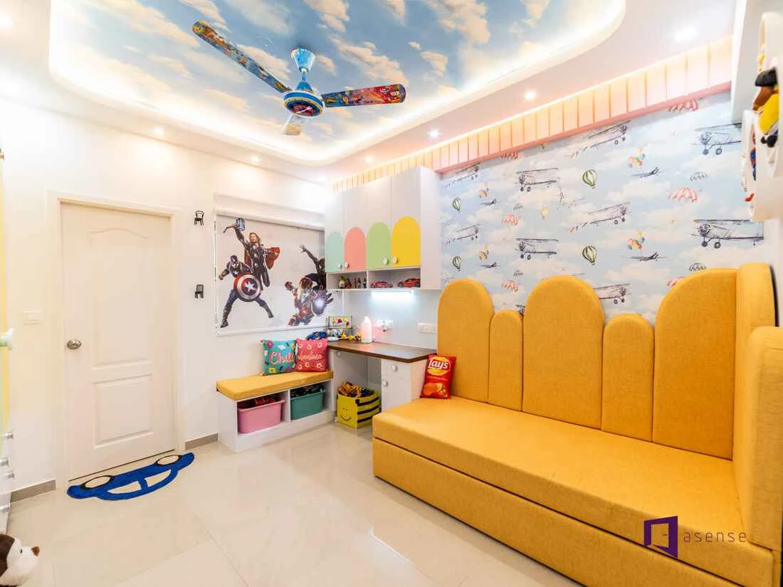 Asense | From Boring to Beautiful: False Ceiling Wallpaper Ideas You ...