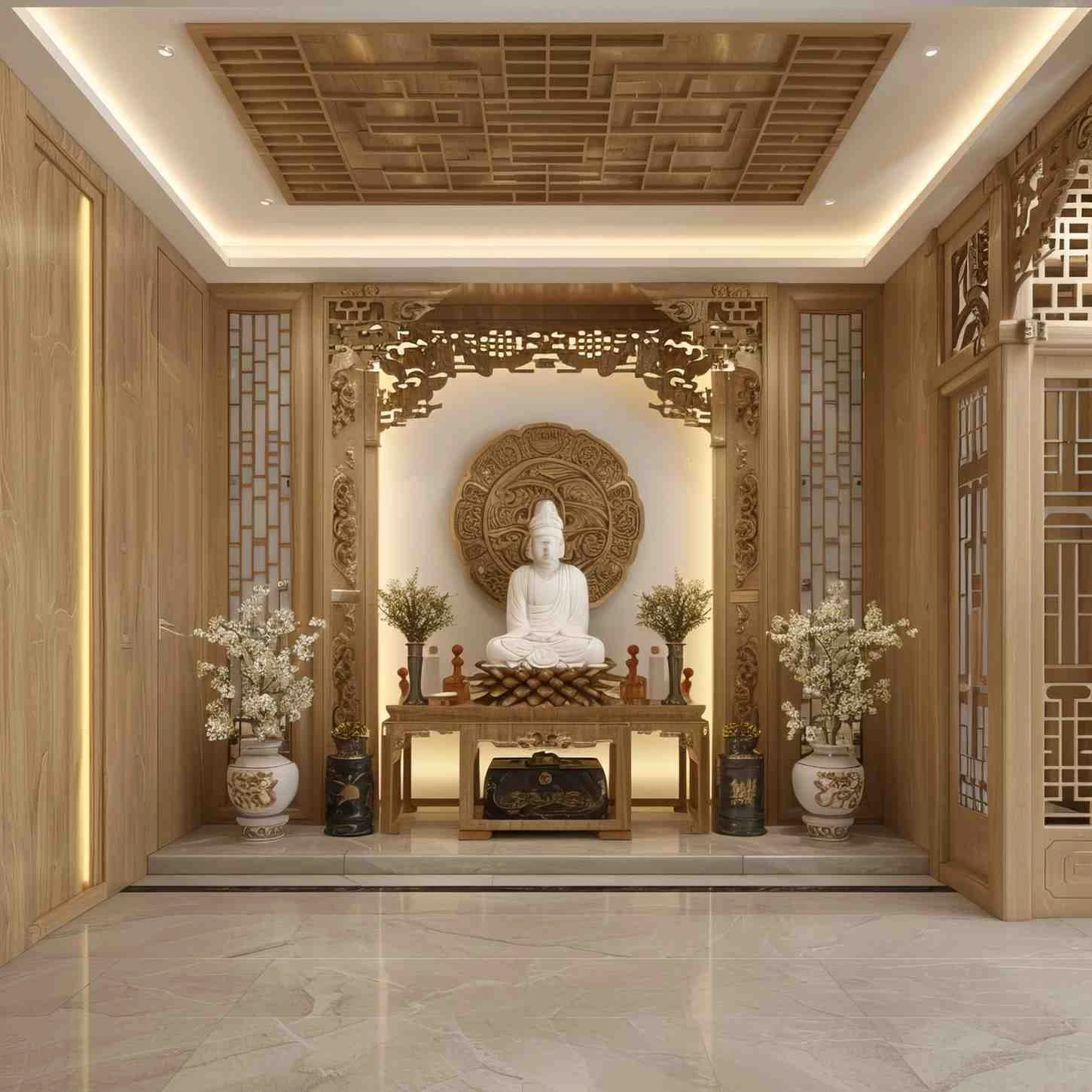 Asense | Top 10 Marble Pooja Room Design Ideas for a Luxurious Home